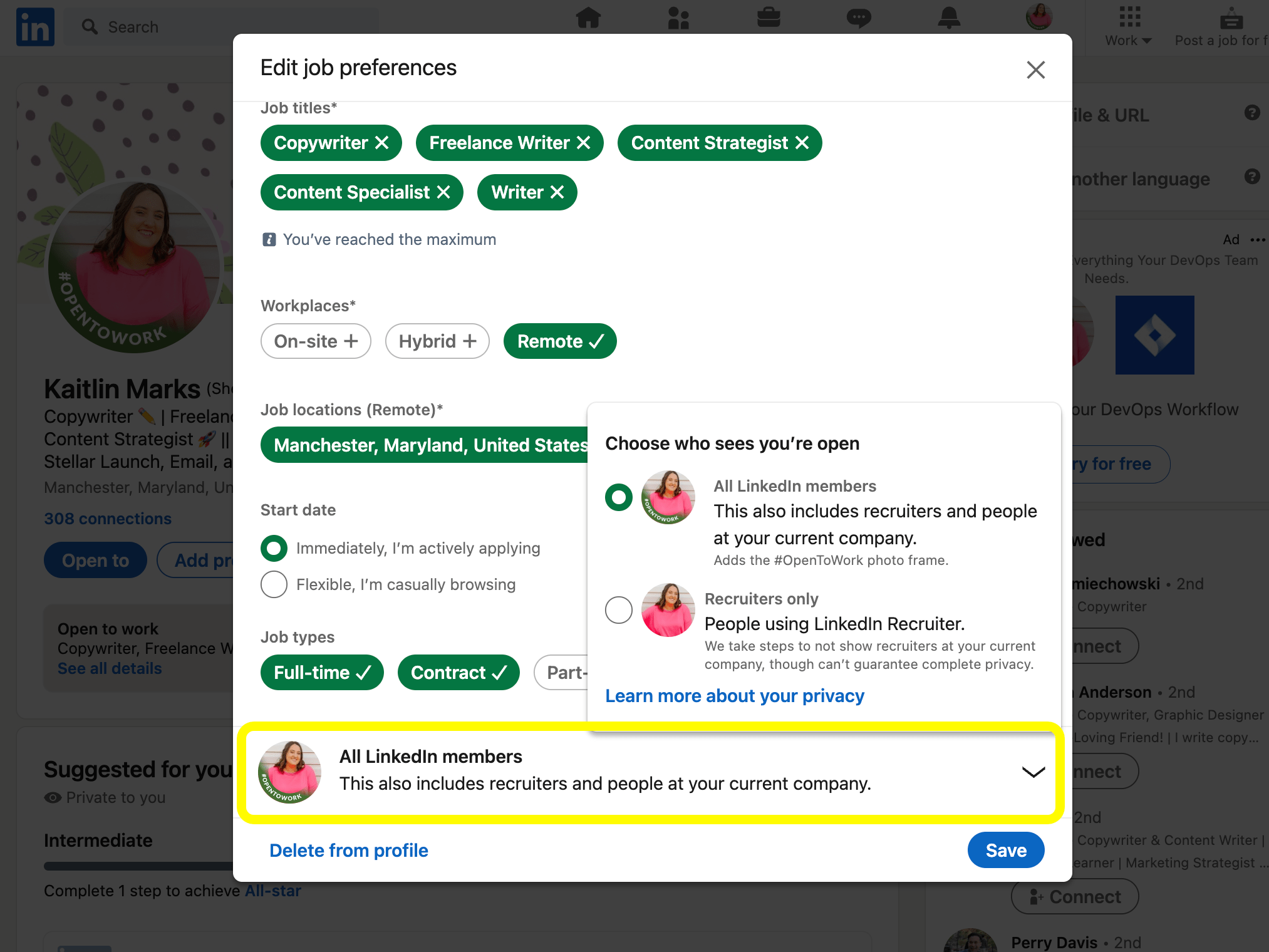How To Use LinkedIn s OpenToWork Feature